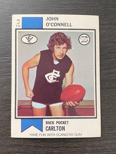 1974 VFL Scanlens #46 John O'Connell Carlton | eBay