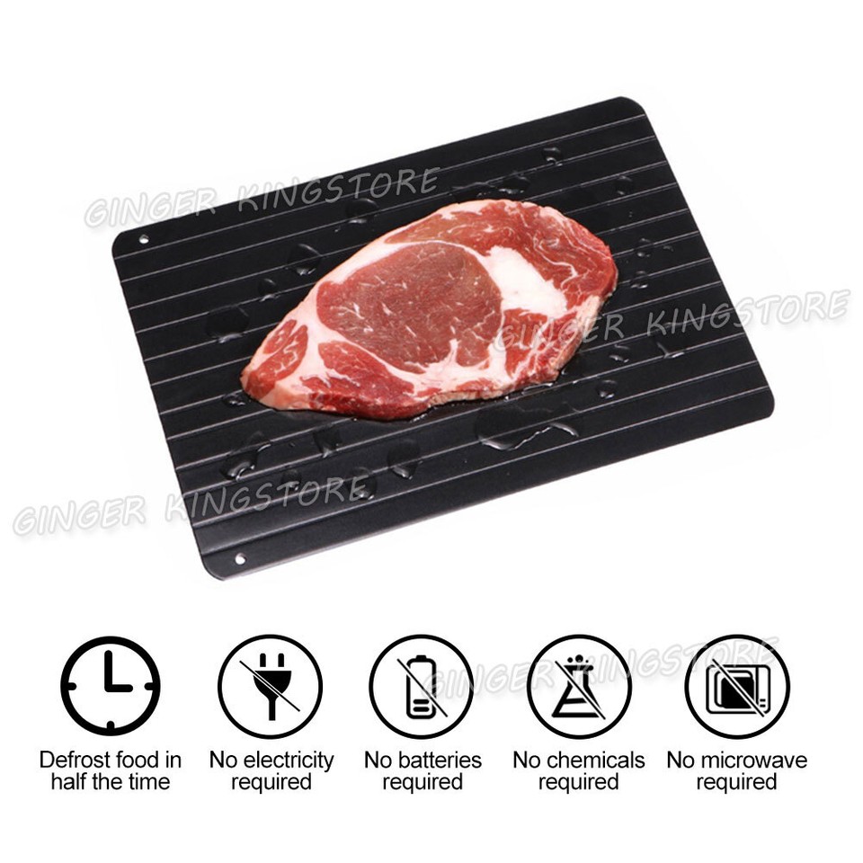 Magic Metal Plate Defrosting Tray Fast Thawing Frozen Meat Defrost ...