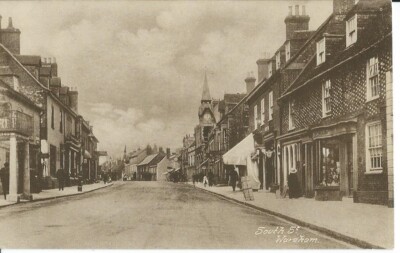 DORSET, WAREHAM, SOUTH STREET WITH SHOPS, SEPIA POSTCARD | eBay