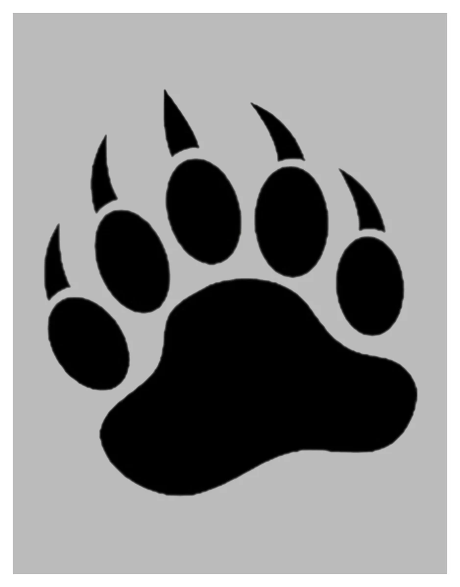 Bear Paw Print Stencil