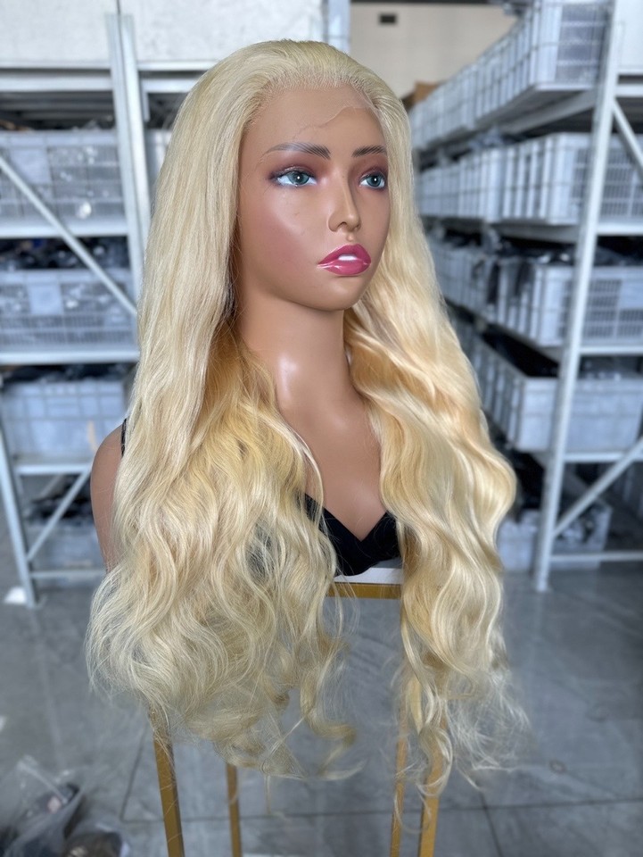 26" 613# Body wave 200% Density 13*4 HD lace frontal Wig human hair for ...