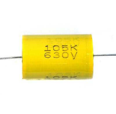 10pc MET Metallized polyester Capacitor 105 105K 1uF 630V K ±10% Axial ...