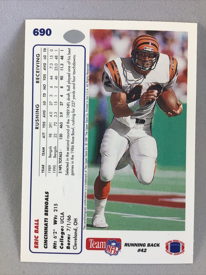 Eric Ball -UCLA- Cincinnati Bengals Autographed Card | eBay