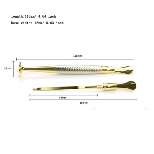 2 in 1 Smoking Pipe Tamper Pick Tool Brass Metal Tamping Tobacco Press ...