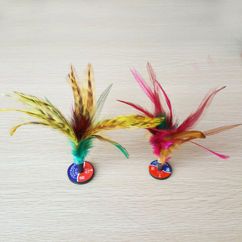 Colorful Feather Shuttlecock China Jianzi Foot Kick Chicken Feather ...