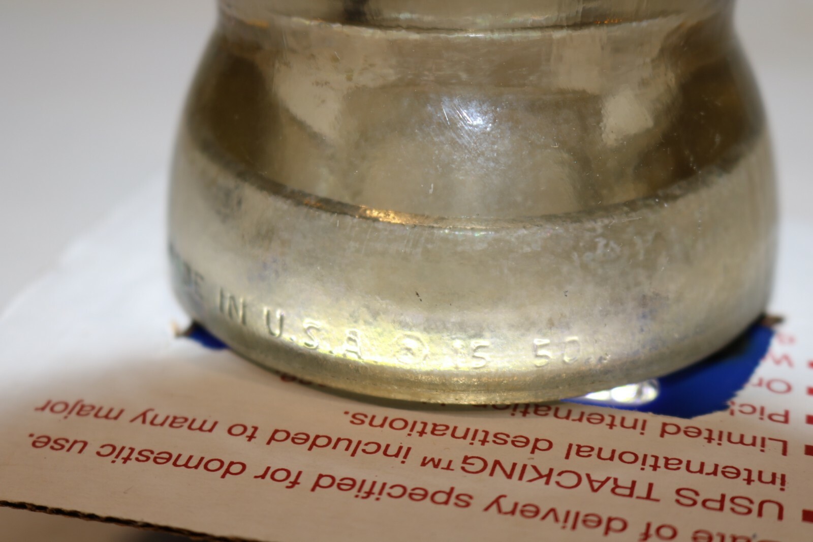 Antique ARMSTRONG'S DP1 GLASS Telephone Telegraph WIRE INSULATOR CLEAR ...