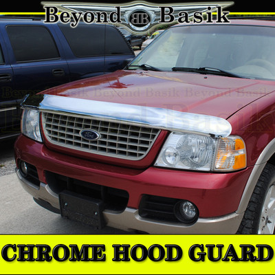 2002-2005 Ford Explorer Chrome Bug Shield Deflector Hood Guard ...