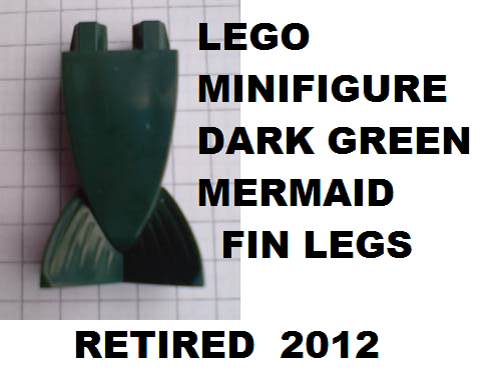 LEGO Minifigure Dark Green Mermaid Fin Legs Merman Disney Fish Girl Sea ...