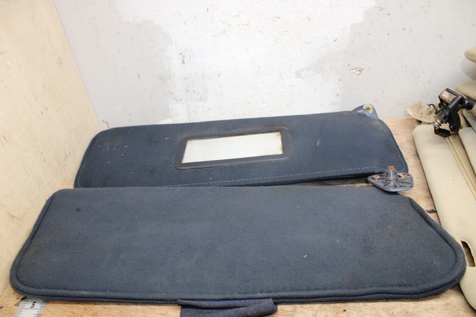 95-99 OBS GM - Sun Visor Left & Right Set Blue Vanity Mirror OEM C | eBay