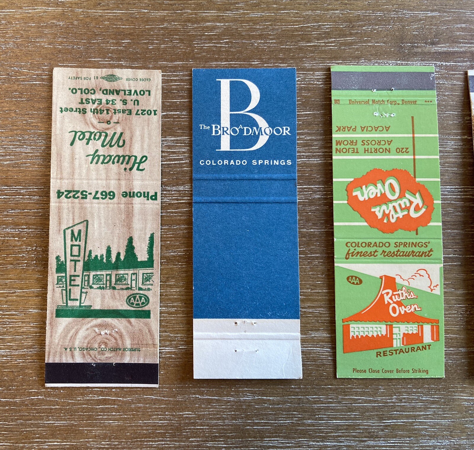 Lot of 5 vintage Colorado Matchbook Covers Souvenirs Idaho Springs ...
