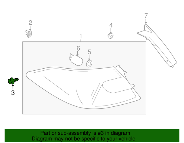Nissan\infiniti 26398ED000 Genuine OEM Lens & Housing Clip for sale ...