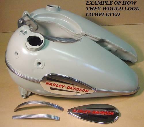Gas Tanks fits Early Harley Knucklehead '41-'46 w/Trim and mounts | eBay