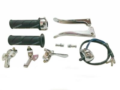 For Royal Enfield Handlebar Lever Dipper Switch Twist Grip Set Complete ...