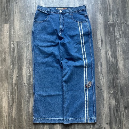 JNCO Road Kill Wide Leg Skater Jeans Vintage Y2K Racing Stripe Detail ...