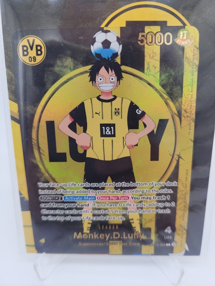One Piece x Bvb Monkey D Luffy Promo Card ST13-003 Sealed New with ...