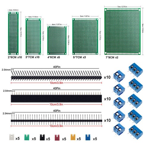 ALAMSCN 100PCS Double Sided PCB Board Kit Printed Circuit Prototype ...