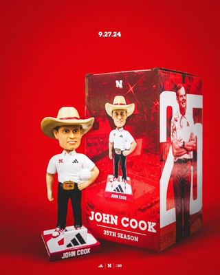 BRAND NEW John Cook Cowboy Hat 25th Season Bobblehead Nebraska ...