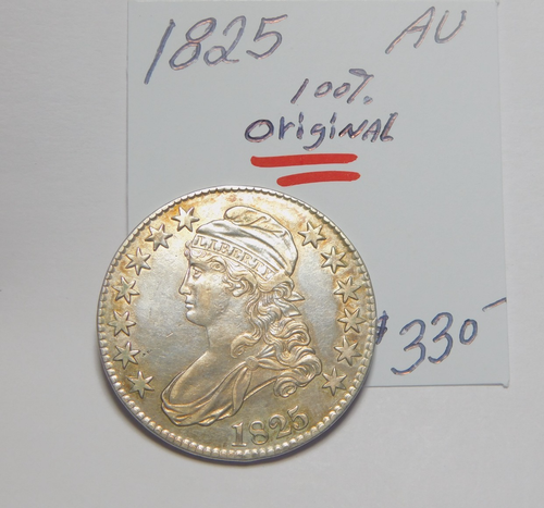 1825 EARLY BOLD STRIKE BUST HALF AU ...