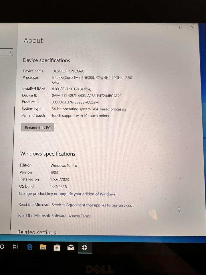 Dell Latitude E5270 12.5" i5-6300U 2.50GHz 8GB DDR4 256GB SSD Win 10 ...