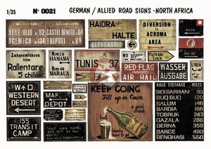 Verlinden 1/35 German and Allied Road Signs in North Africa WWII ...