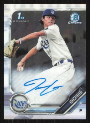 2019 Bowman Chrome JJ J.J. GOSS Autograph 1st Year card TAMPA BAY RAYS ...