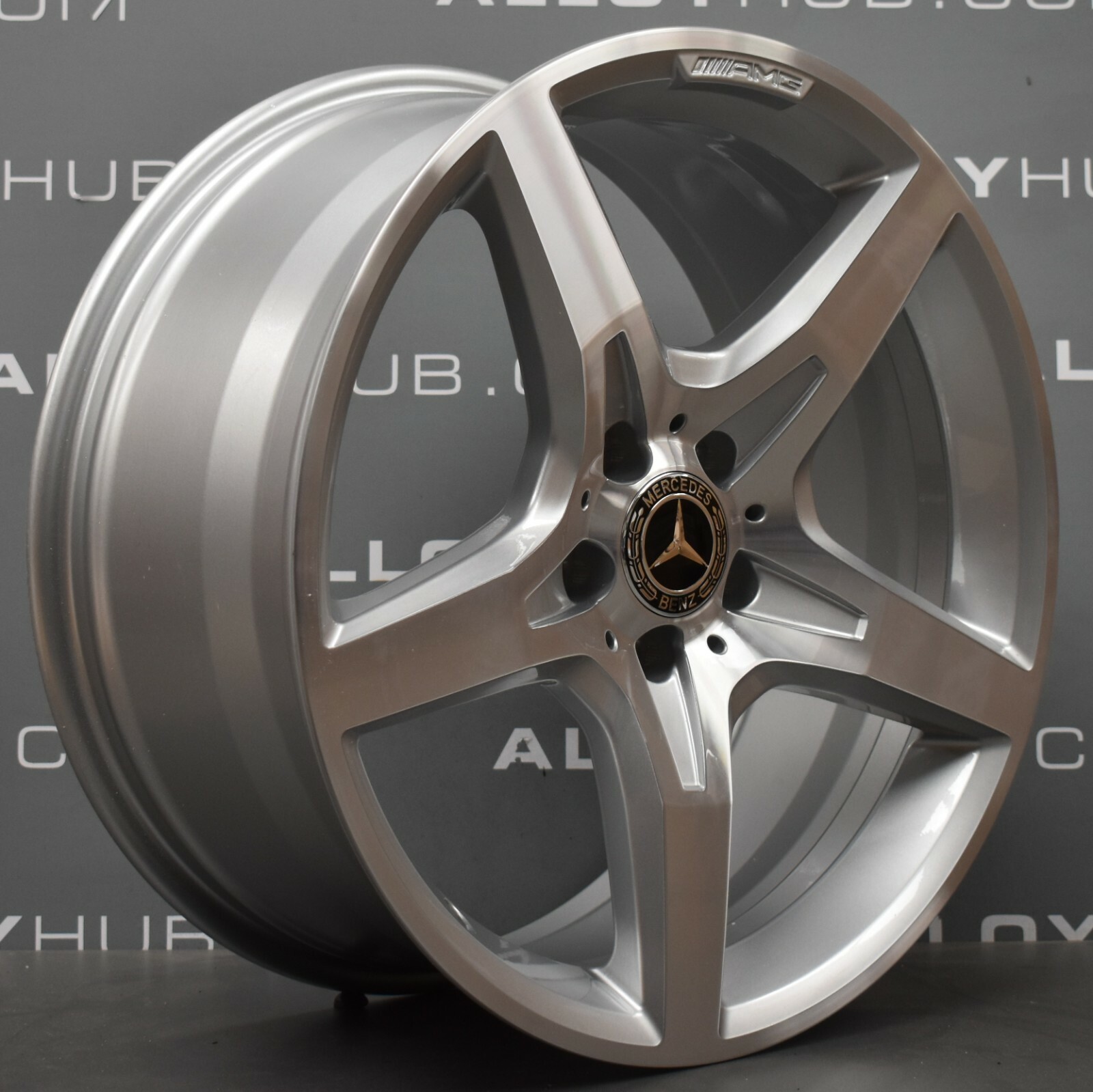 GENUINE MERCEDES-BENZ SL R231 AMG 19" INCH 5 SPOKE SILVER & CUT ALLOY ...