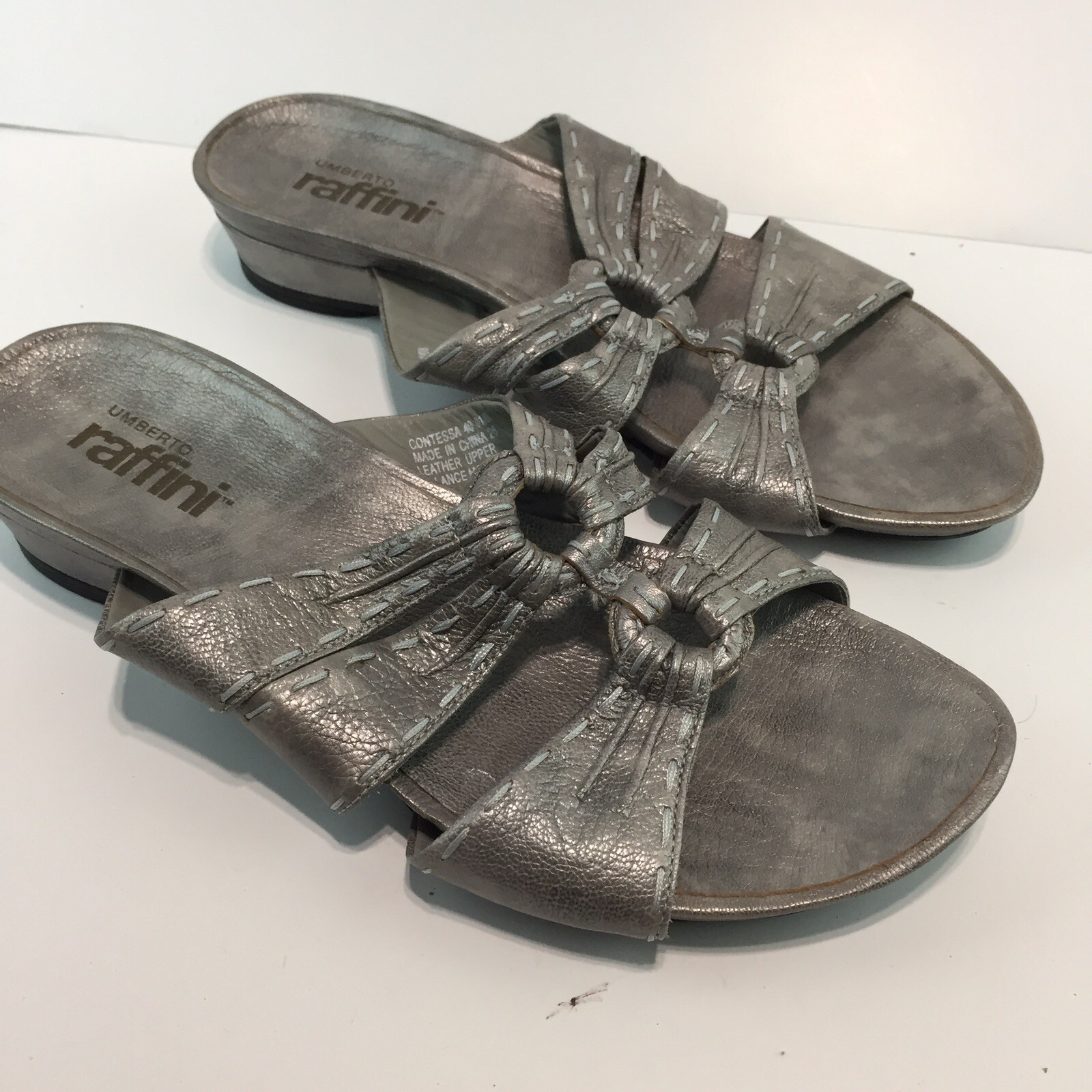 Umberto Raffini Contessa Silver Leather Womens Sandal… - Gem