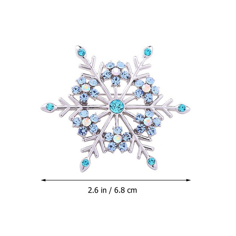 Vintage Rhinestone Snowflake Brooch Pin Crystal Brooch Pin for Women ...