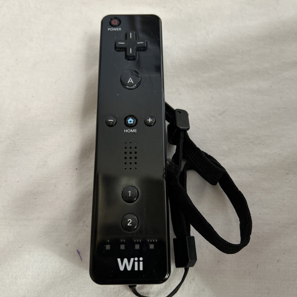 Nintendo Wii Remote Controller Black OEM Tested. Very Good Condition ...