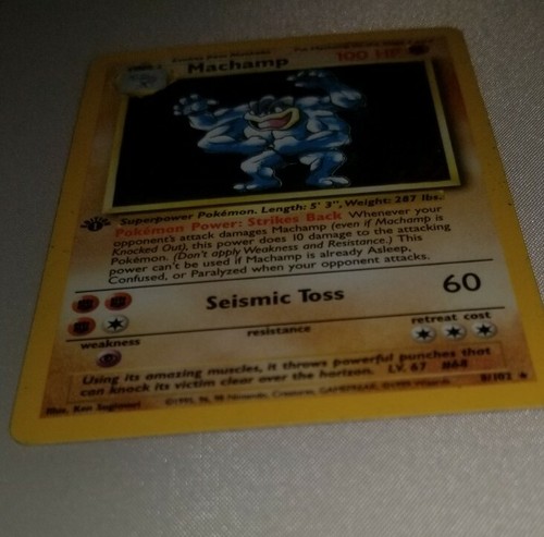 1995 Machamp VERY RARE 1st Edition Holo Pokemon Card 8/102 | eBay