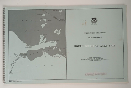 NOAA Recreational Chart 14842 South Shore Of Lake Erie Boating Maps ...