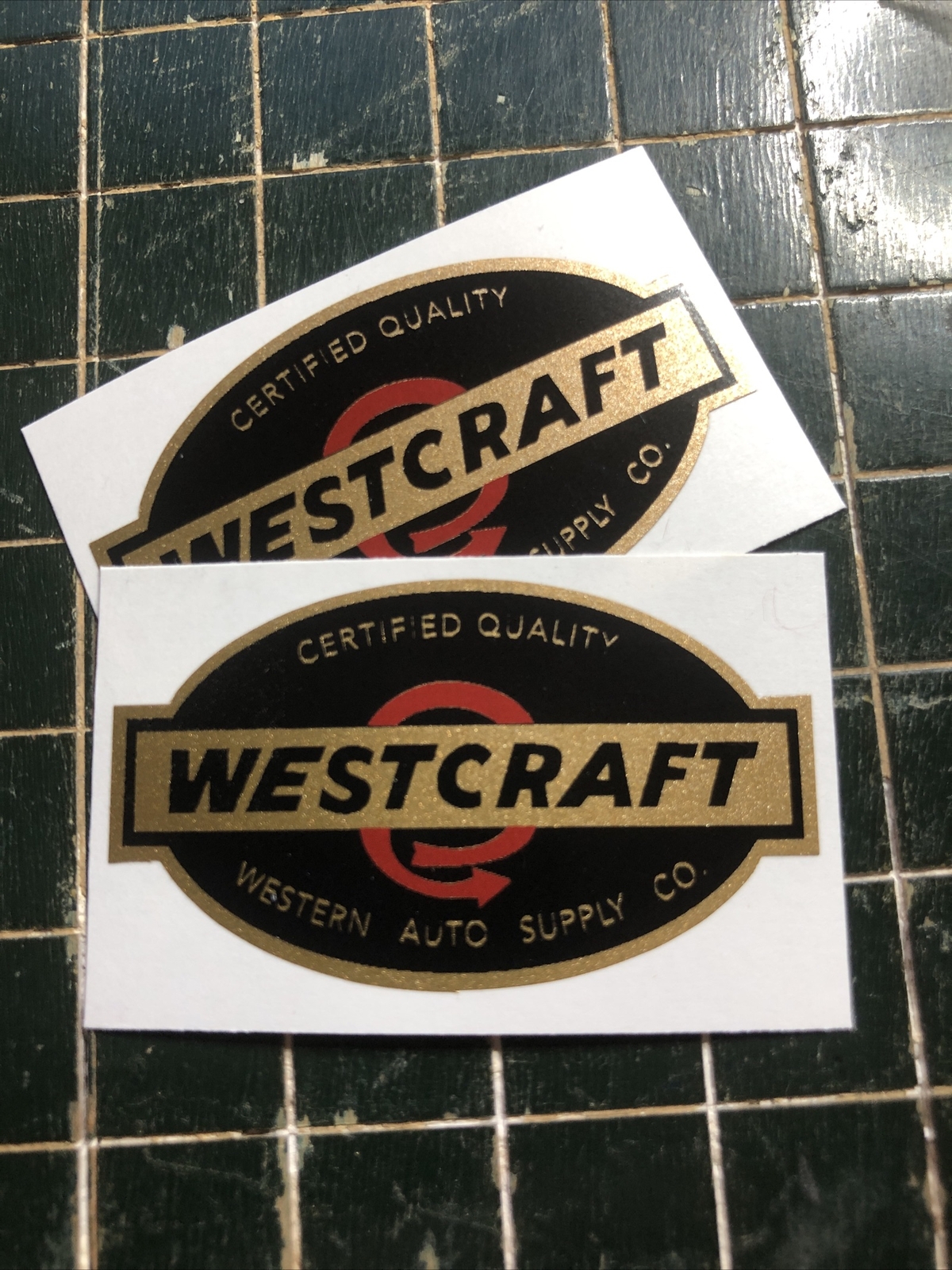 Western Auto Store Westcraft Tool Box Decals Gold Black Red 1 3/4” Set ...