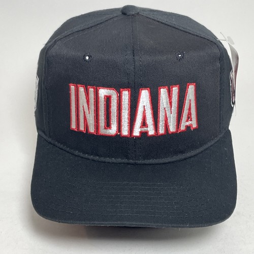 Vintage Indiana University Hoosiers Hat Cap Snapback Script Blockhead ...