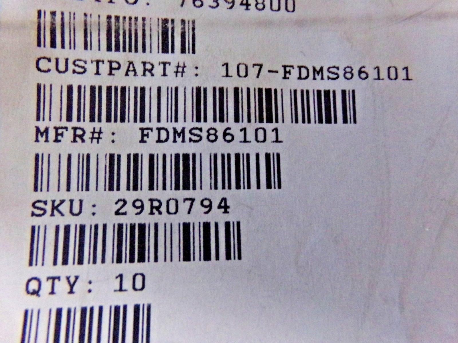 ON SEMICONDUCTOR, FDMS86101 - MOSFET Transistor, N Channel, 60 A, 10PK ...