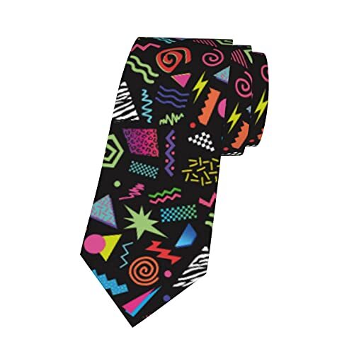 Mens Funny Neckties Crazy Neck Ties Formal Party Tie for Hipster 80s ...