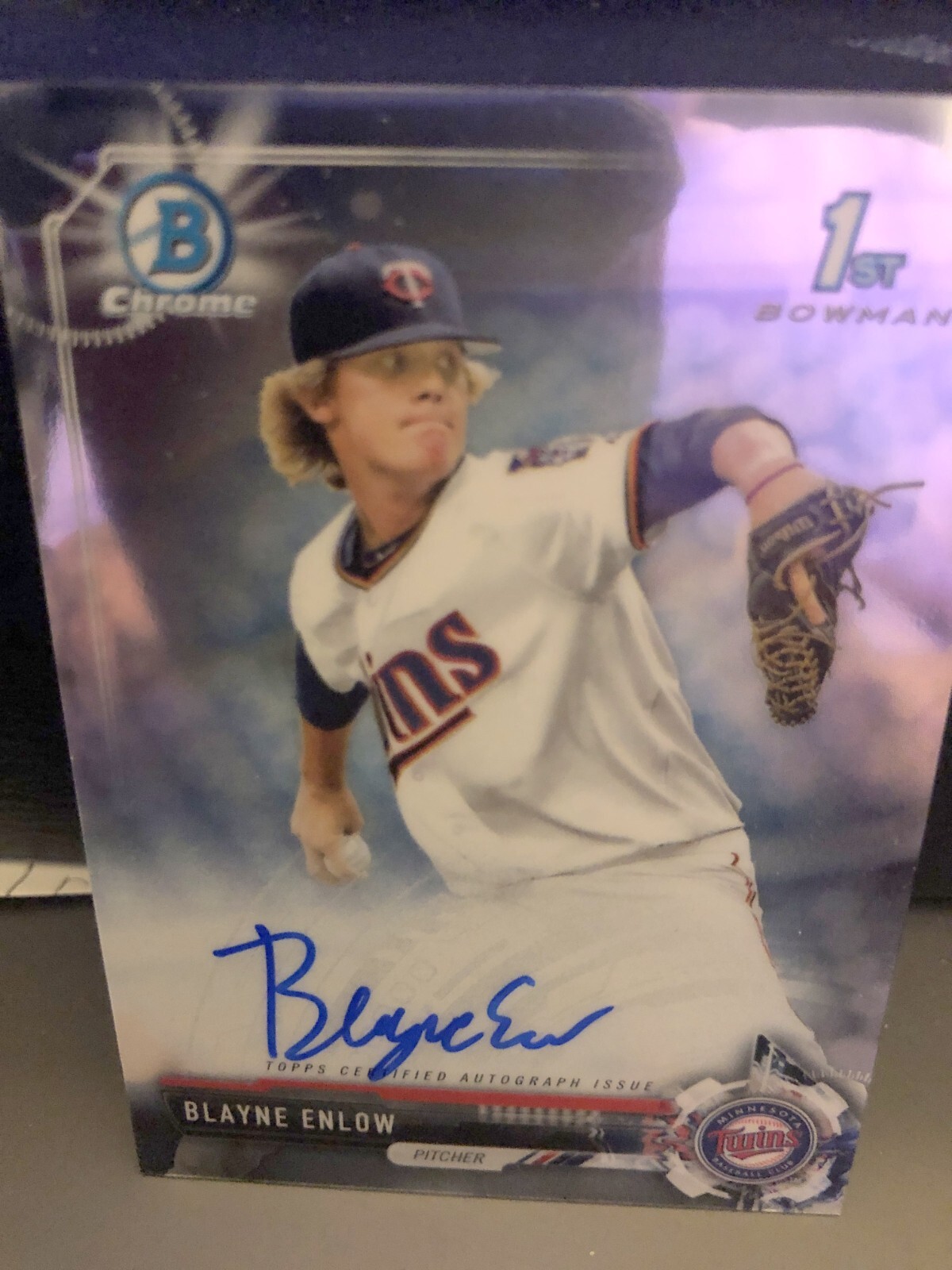 Minnesota Twins BLAYNE ENLOW autographed 2017 Bowman Chrome - Certified ...