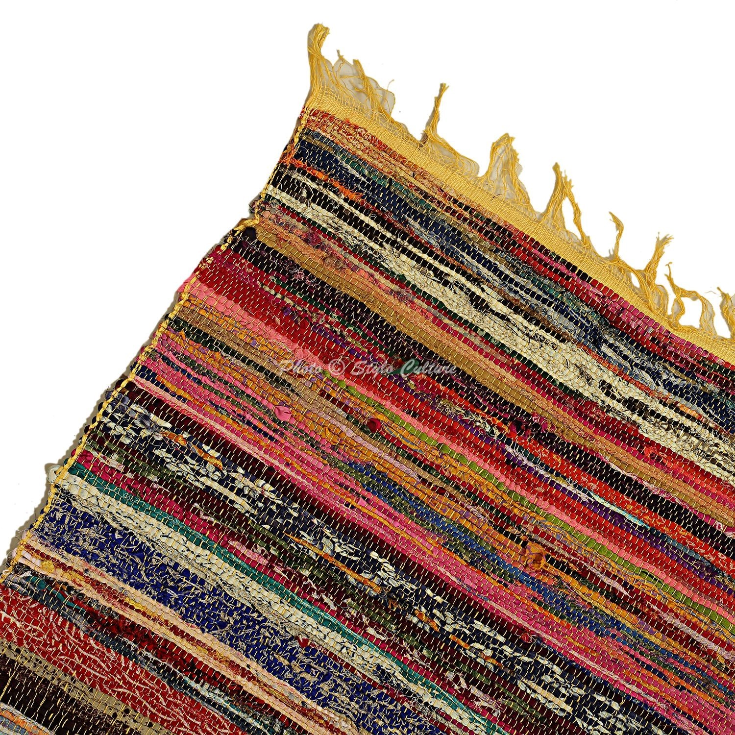 Chindi Handmade Rug Floor Area Rug Kitchen Floor Mat Yoga Mat Kilim ...