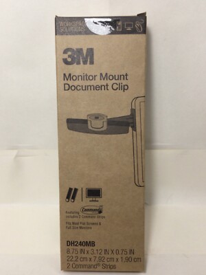 3M MONITOR MOUNT DOCUMENT CLIP DH240MB. NEW. SEALED, | eBay