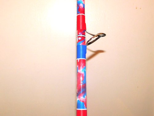 SPECIAL ORDER SHARK ROD 8'5" RWB MARBLE AFTCO TOP 80-130 LB SILVER UB-4 ...