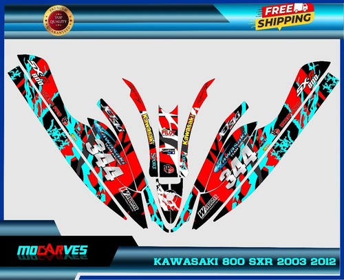 KAWASAKI 800 sxr 2003 2012 Jet Ski Set Decals stickers Gráphics kit | eBay