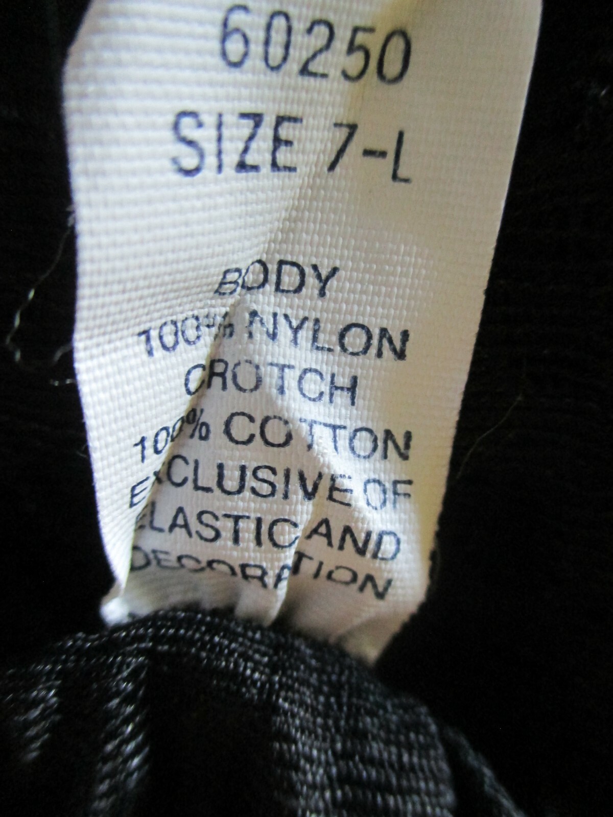 VINTAGE SEARS NYLON BLACK PANTIES HI CUT SHEER FULL LACE FRONT LARGE ...