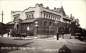 Blackley, Manchester. Free Library & Institute in Clough Series. | eBay