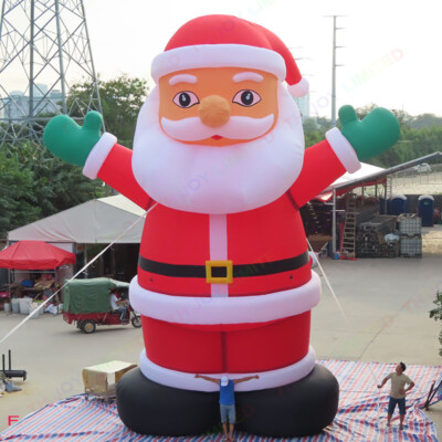 Giant 20Ft Christmas Inflatable Santa Claus LED Lights for Christmas ...