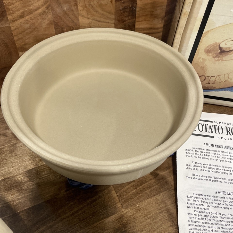 NIB Potato Roaster Stoneware Sassafras Superstone Cookware USA New in ...