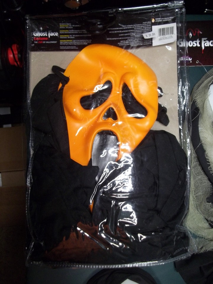 Ghost Face Mask Lot light up crypt creature bleeding orange Scream | eBay