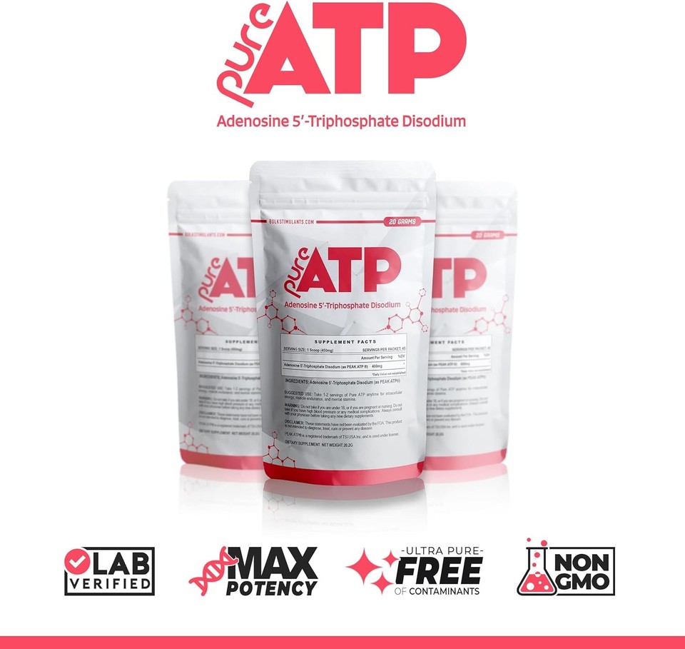BulkStimulants Pure ATP Adenosine Triphosphate Powder - Increase Energy ...