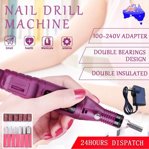 Electric Nail Drill Bits 12File Tool Set Machine Acrylic Art Manicure ...