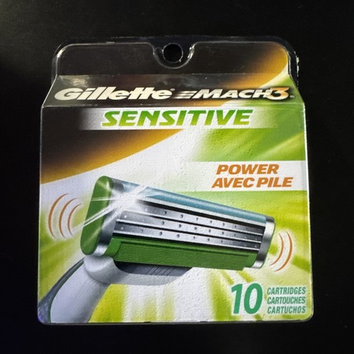Gillette Mach 3 Sensitive Power Razor Blades 10 Cartridges New | eBay