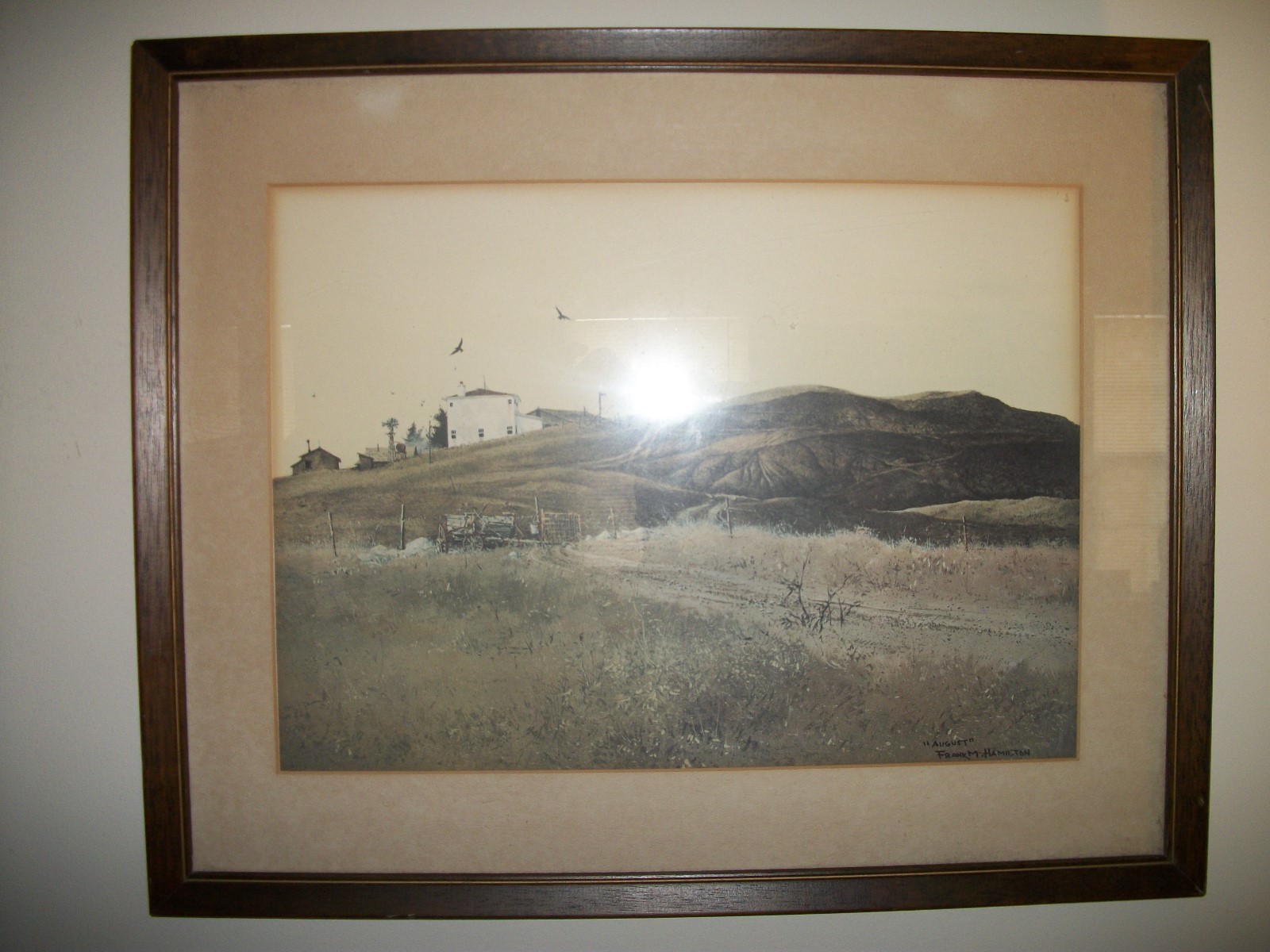 Vintage Watercolor Print "August" Signed By Frank M. Hamilton | eBay