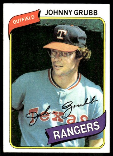 1980 Topps Johnny Grubb #313 Texas Rangers Baseball Card | eBay